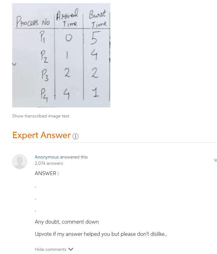 Solved Pls provide step by step process to solve round robin | Chegg.com