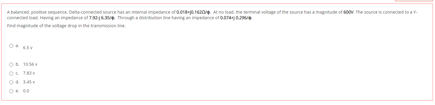 Solved A balanced, positive sequence, Delta-connected source | Chegg.com