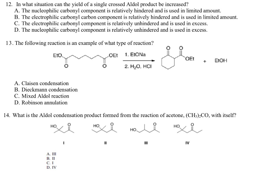 Solved 8. Which of the following types of reactants leads to | Chegg.com