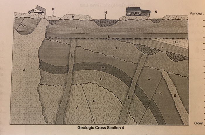 Solved Geologic Cross Section 4 | Chegg.com