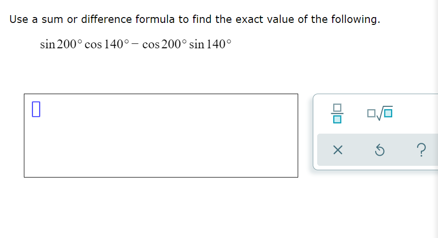 Solved Use a sum or difference formula to find the exact | Chegg.com
