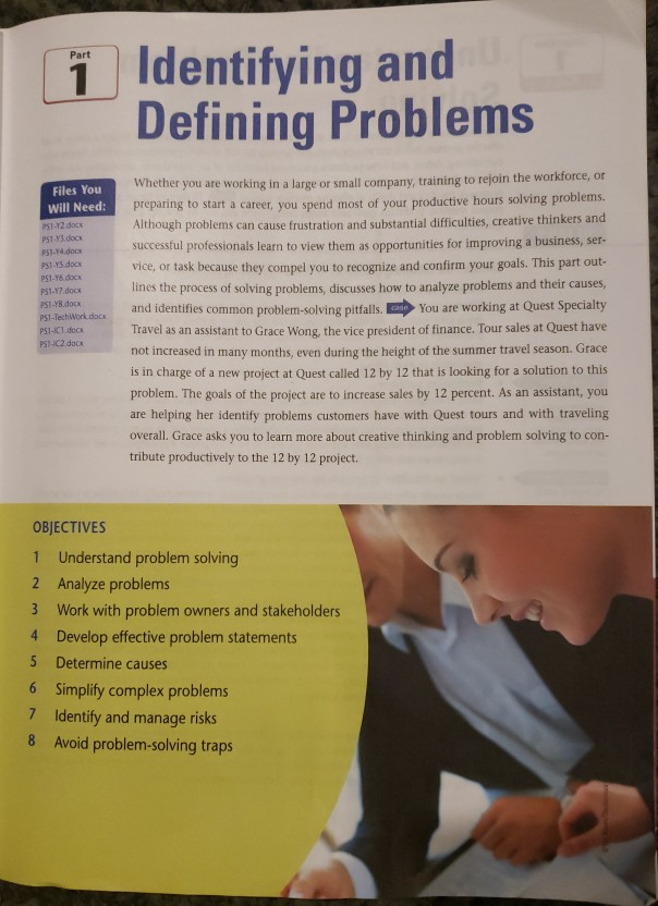 i Identifying and Defining Problems Files You Will | Chegg.com