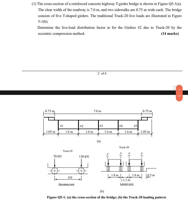 (1) The cross-section of a reinforced concrete | Chegg.com