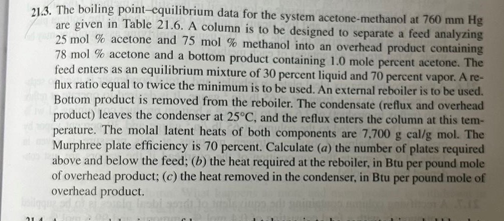 Solved 21.3. The boiling point-equilibrium data for the | Chegg.com