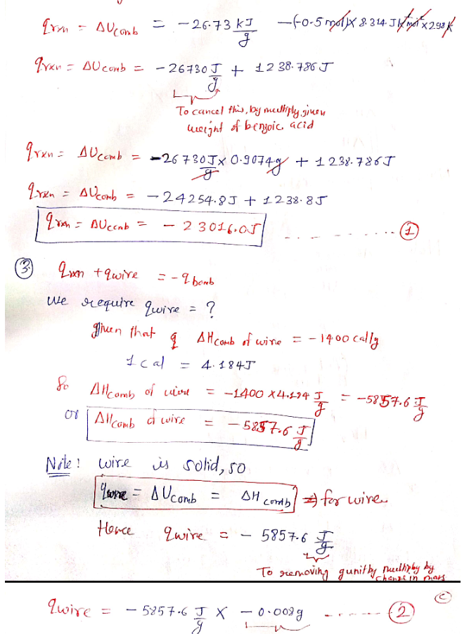 Solved Δ Hcomb of Benzoic Acid −26.73 kJ/g or −3226.7 kJ/mol | Chegg.com