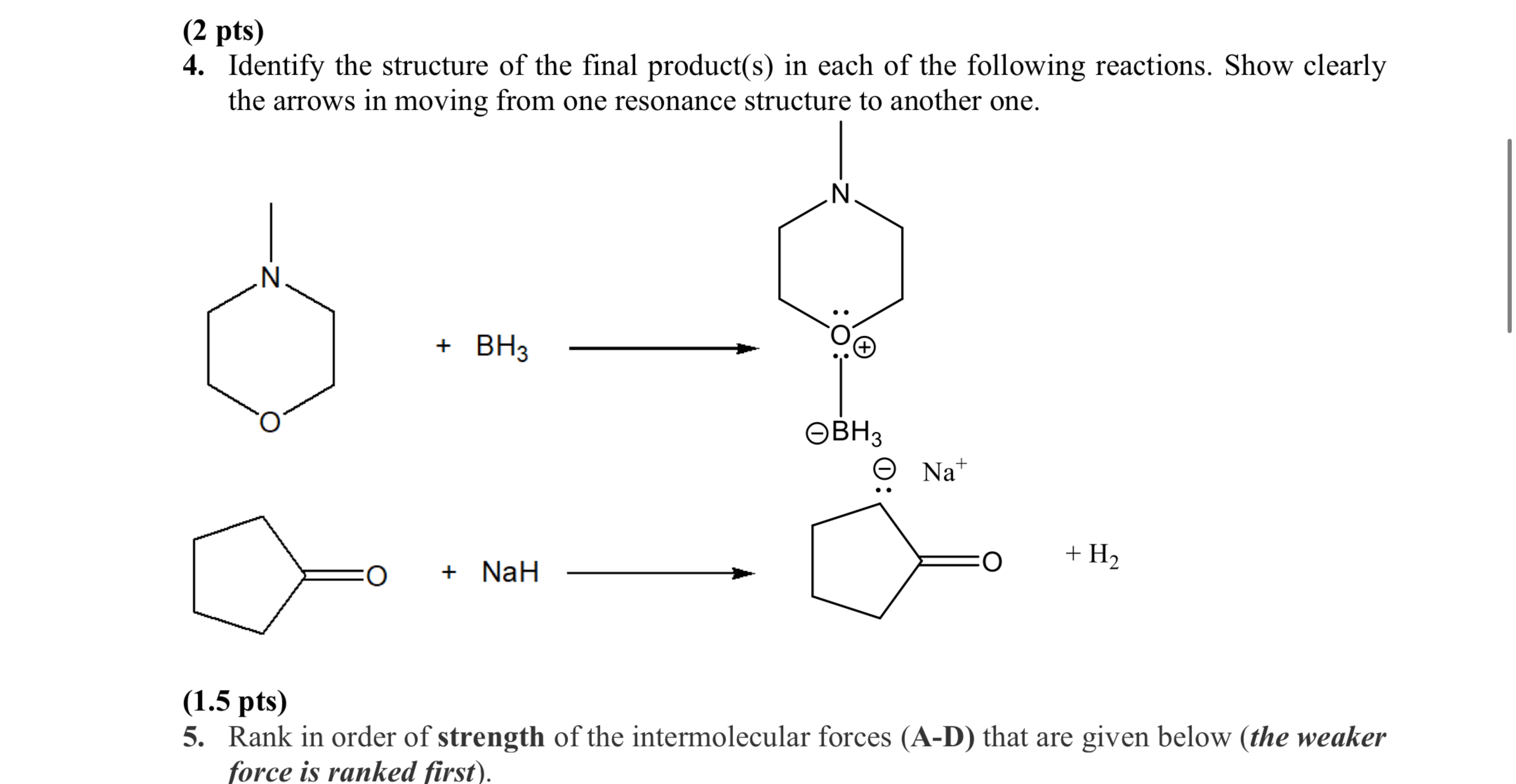 Solved (2 ﻿pts)Identify the structure of the final | Chegg.com