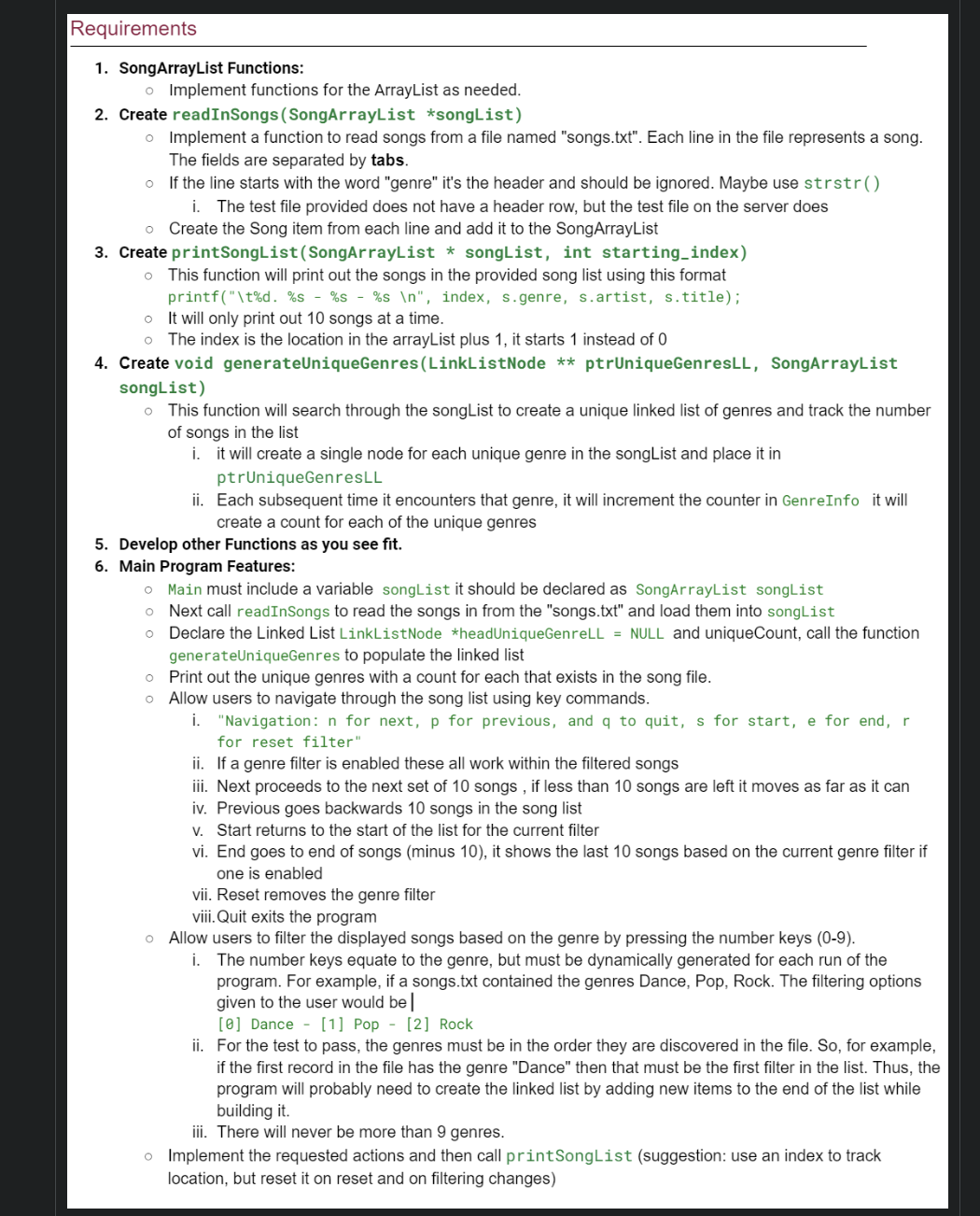 Solved Objective:Create a program that reads songs from a | Chegg.com Solved Objective:Create a program that reads songs from a | Chegg.com