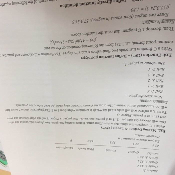 Solved Write A C Program That Simulates A Die Rolling Game 8611