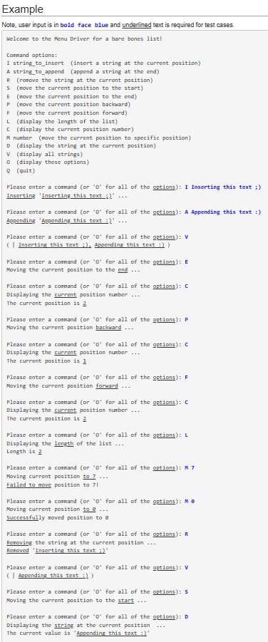 Solved You are required to use the List interface from the | Chegg.com