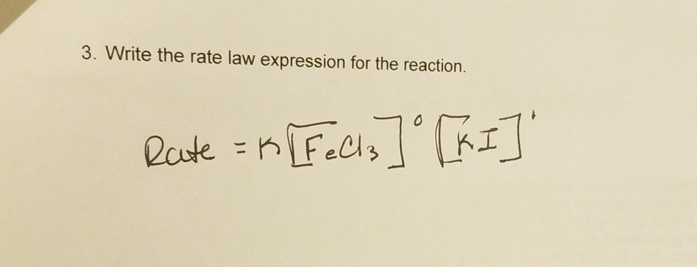 5. Using the rate equation you determined, what would | Chegg.com