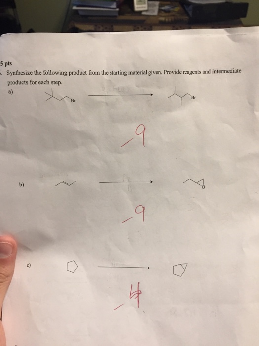 Solved Synthesize the following products from the starting | Chegg.com