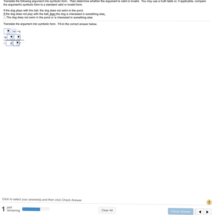 Solved Translate the following argument into symbolic form. | Chegg.com