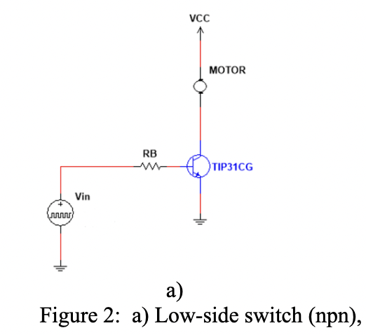 Solved 1. For the low-side switch circuit in Figure 2a): a) | Chegg.com