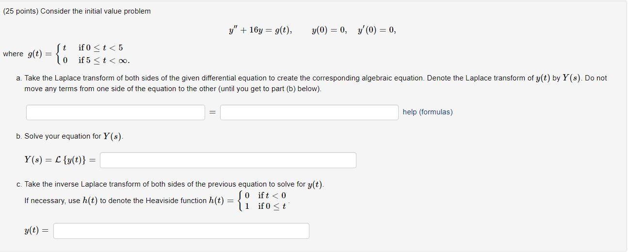 Solved (25 points) Consider the initial value problem | Chegg.com