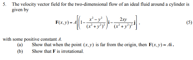 Solved The velocity vector field for the two-dimensional | Chegg.com