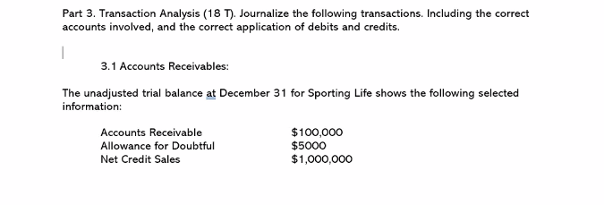 Solved Part 3. Transaction Analysis (18 T). Journalize the | Chegg.com