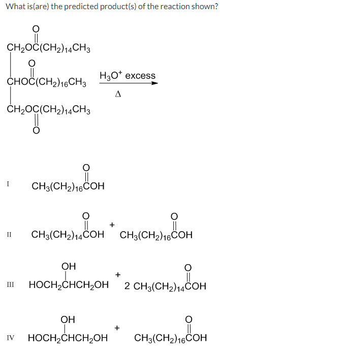 Solved What is(are) the predicted product(s) of the reaction | Chegg.com