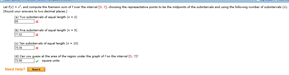 Solved Let fx)x, and compute the Riemann sum of fover the | Chegg.com