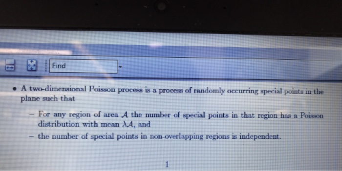 Solved Find • A two-dimensional Poisson process is a process | Chegg.com