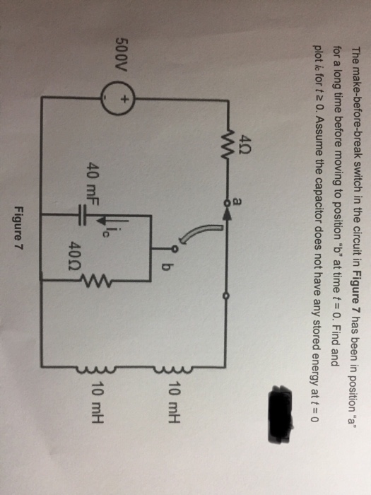 Solved The make-before-break switch in the circuit in Figure | Chegg.com