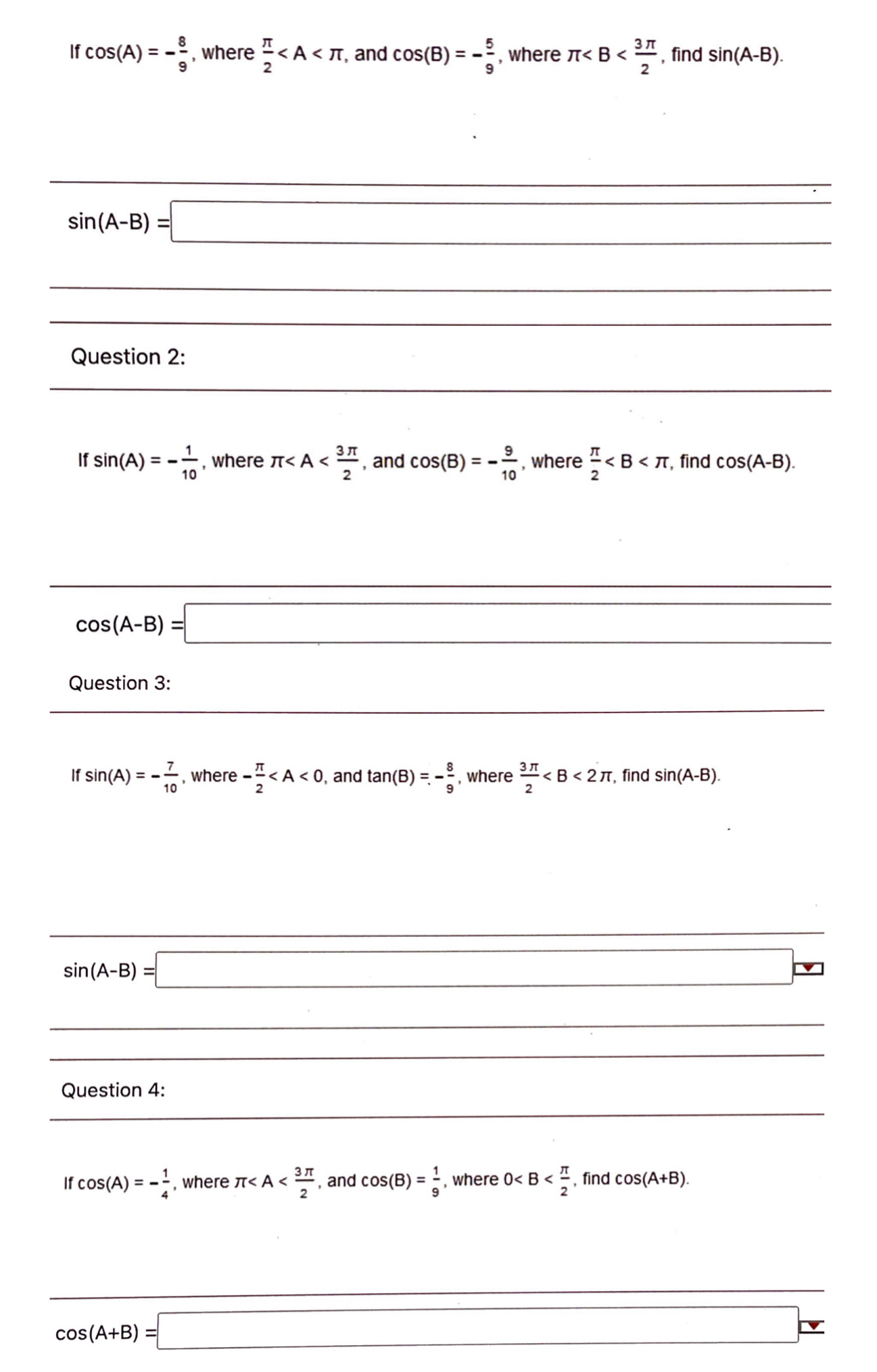 Solved solve ALL 4 ﻿problems please | Chegg.com