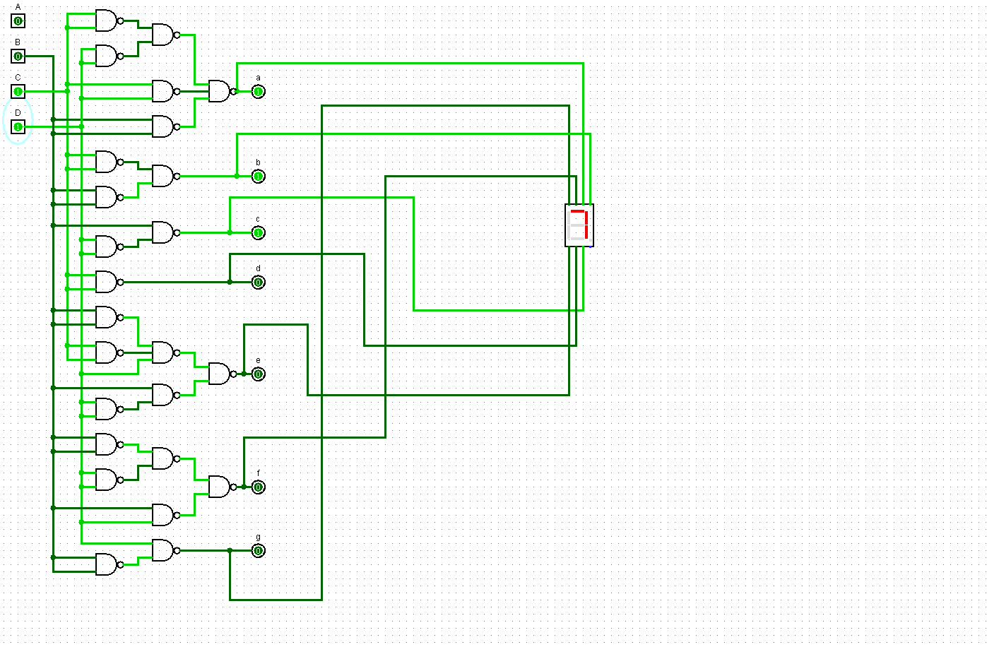 Solved Truth tables Digit & 8 number A B C D a b c d е e f g | Chegg.com