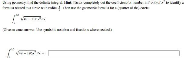 Solved Using geometry, tind the definite integral. Hint: | Chegg.com