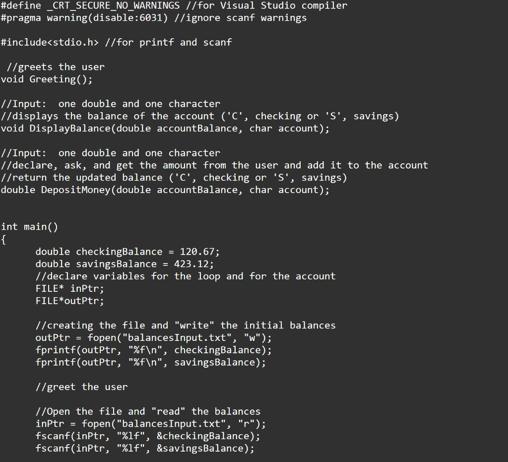 Solved // the rest of the main funciton code //display the | Chegg.com