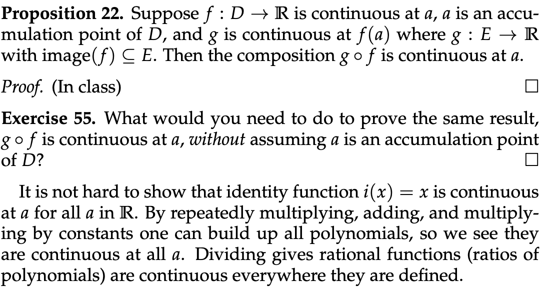 Solved Proposition 22. Suppose f:D→R is continuous at a,a is | Chegg.com