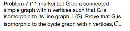 Solved Let G be a connected simple graph with n vertices | Chegg.com