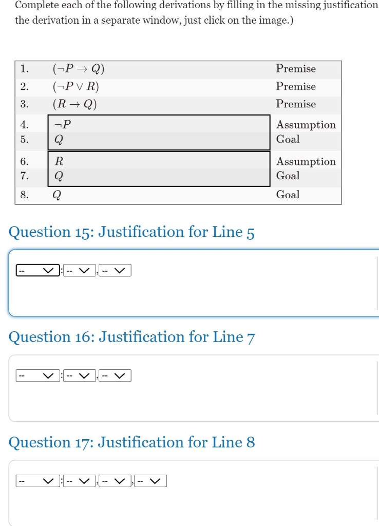 Solved Complete each of the following derivations by filling | Chegg.com