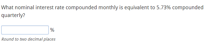 Solved What nominal interest rate compounded monthly is | Chegg.com