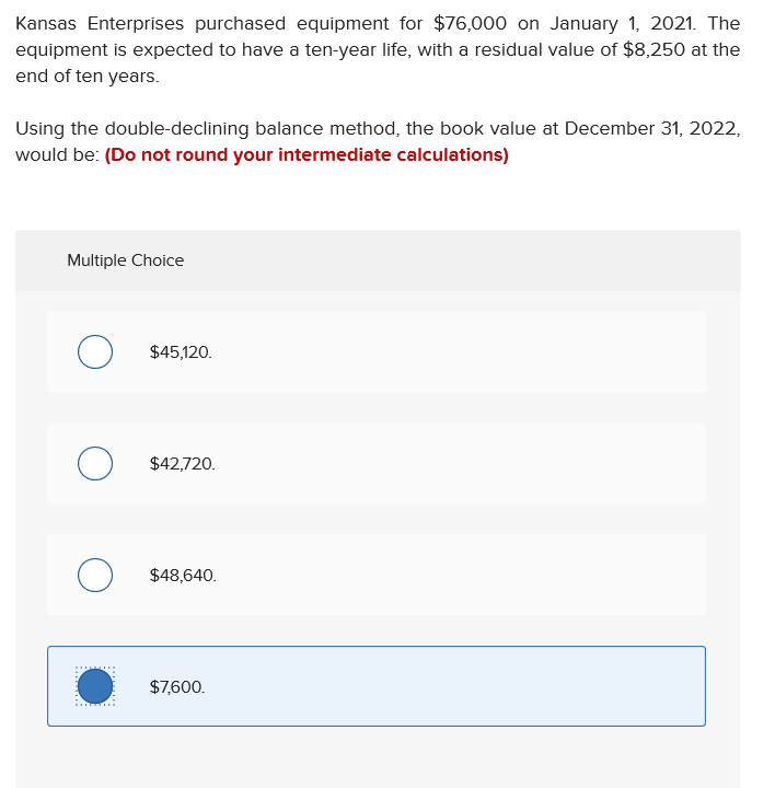 Solved Kansas Enterprises purchased equipment for $76,000 on | Chegg.com
