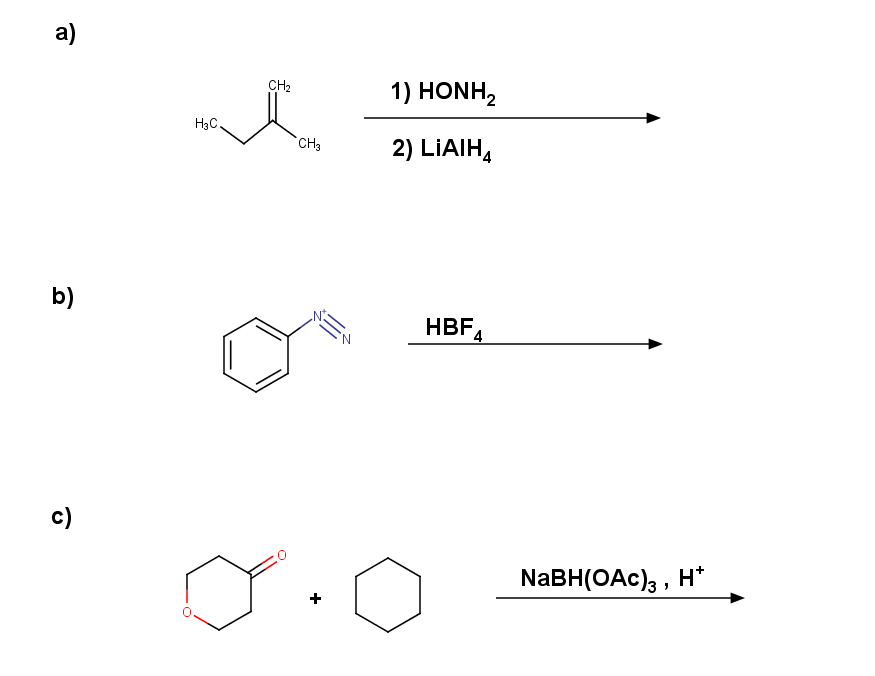 Solved CH2 1) HONH2 H3C "CH3 2) LIAIHA HBFA NaBH(OAC), H* | Chegg.com