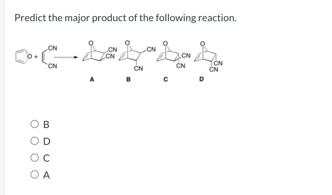 Solved Predict the major product of the following reaction. | Chegg.com