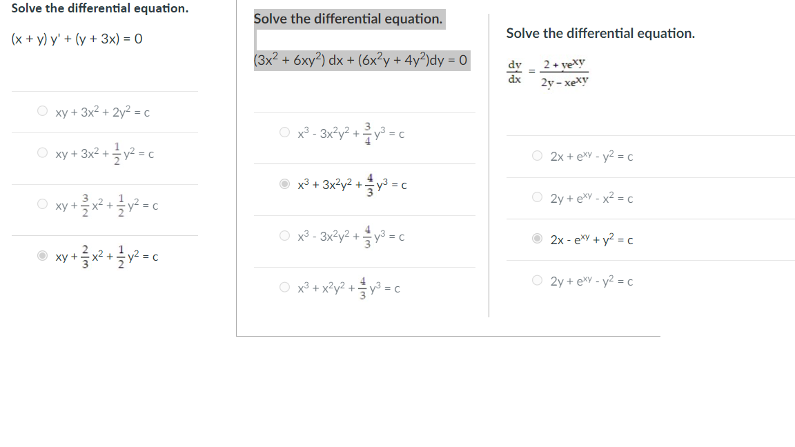 Solved Solve the differential equation. Solve the | Chegg.com
