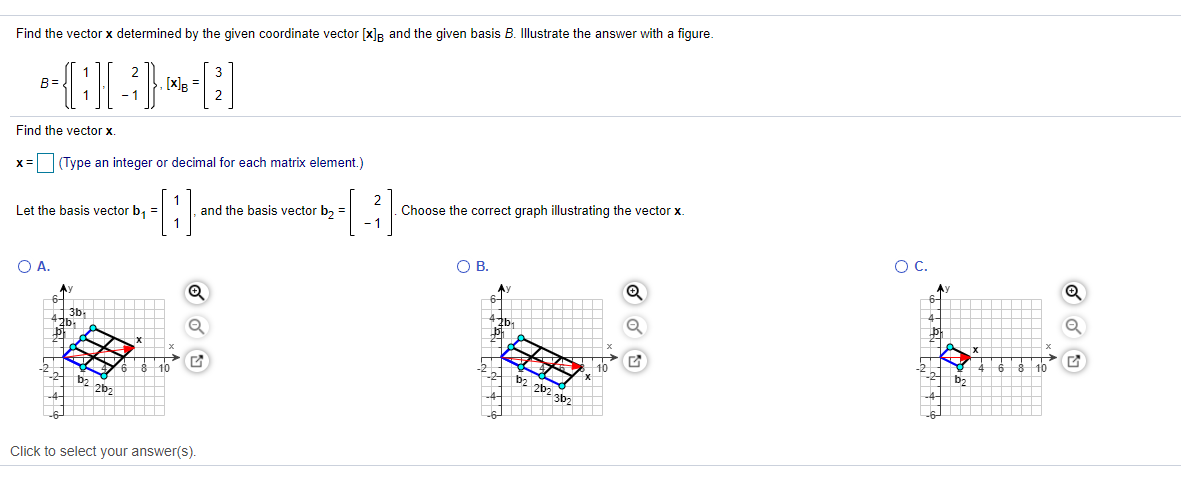 Solved Find The Vector X Determined By The Given Coordinate