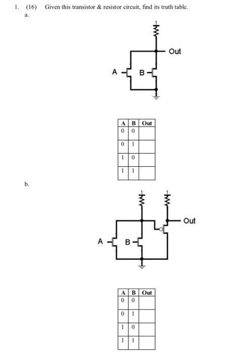 Solved 1. (6 Given this transistor& resistor circuit, find | Chegg.com