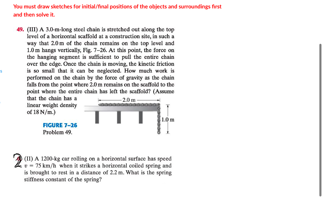 Solved You must draw sketches for initial/final positions of | Chegg.com