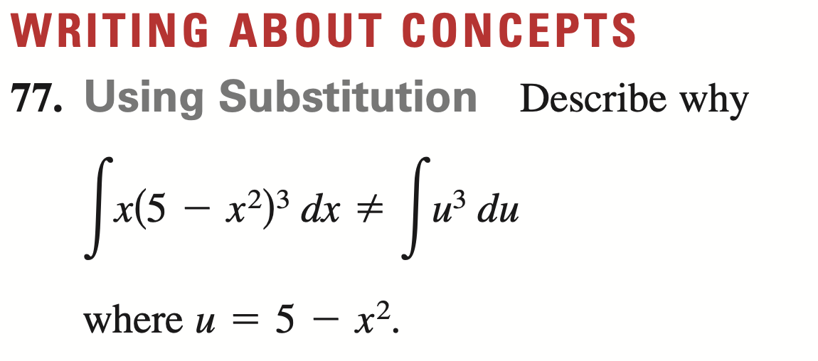 Solved WRITING ABOUT CONCEPTS 77. Using Substitution | Chegg.com