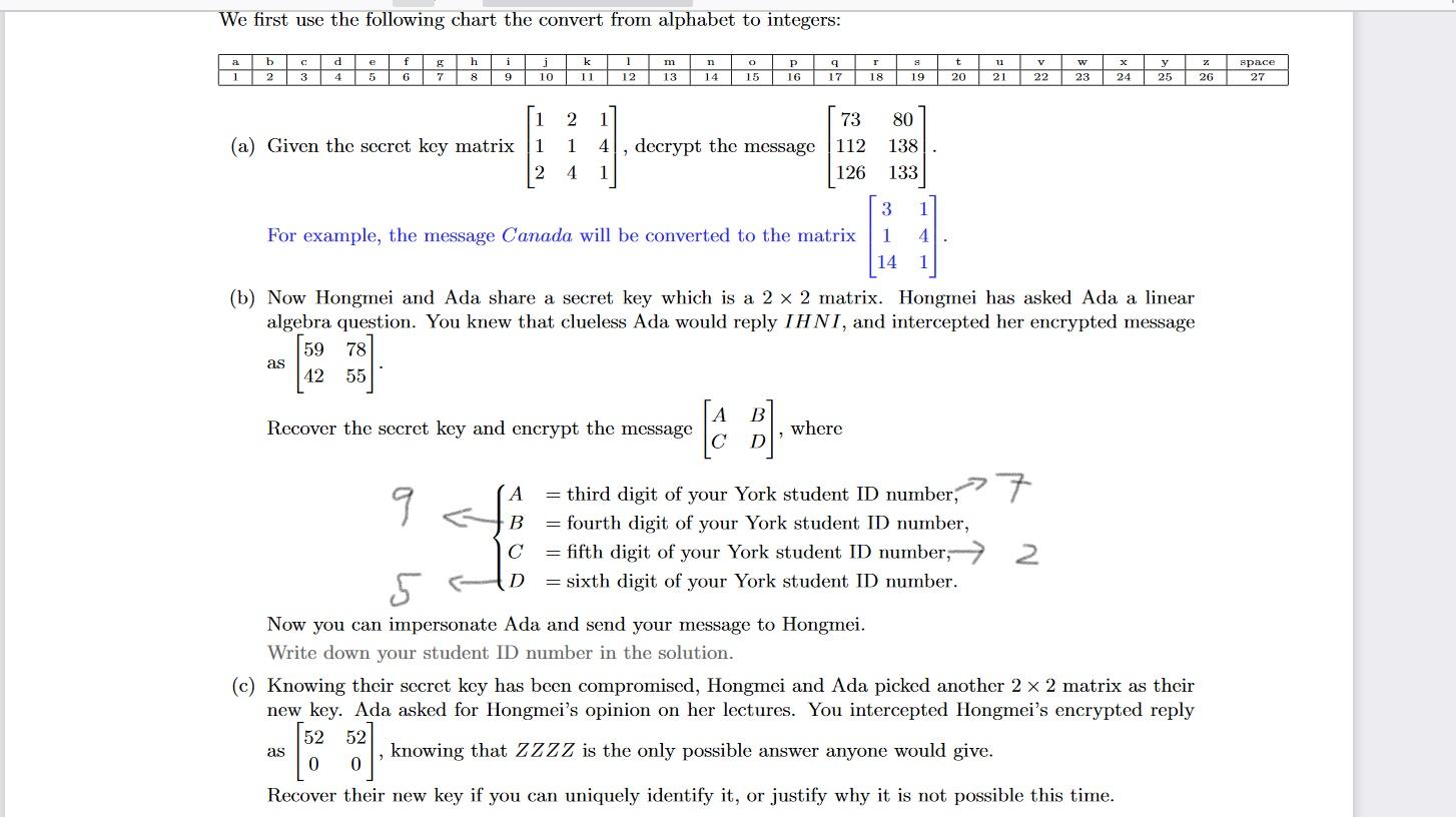 Solved We first use the following chart the convert from | Chegg.com