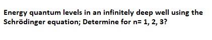Solved Energy quantum levels in an infinitely deep well | Chegg.com