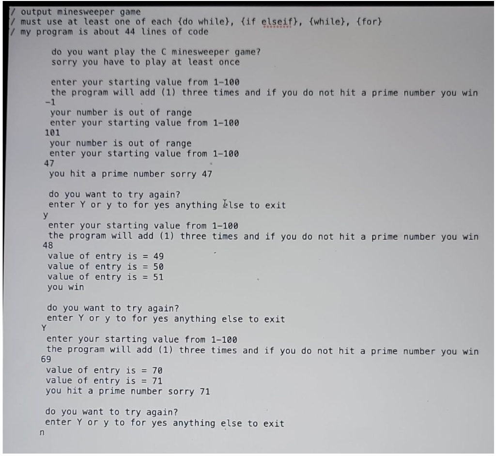 Solved code must be in C please include a picture of your | Chegg.com