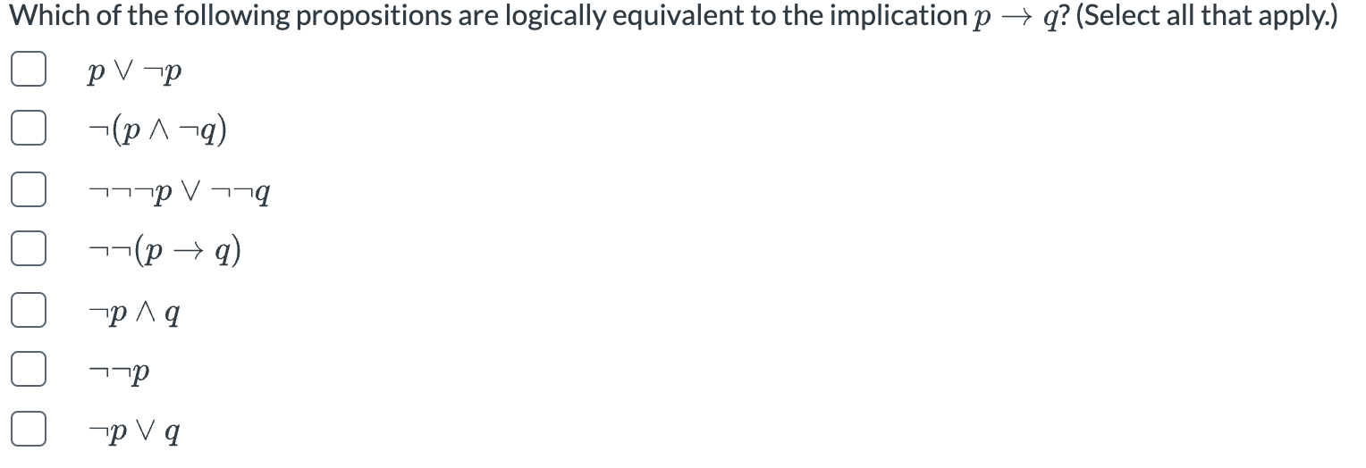 Solved Which of the following propositions are logically | Chegg.com