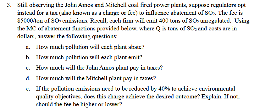 3. Still observing the John Amos and Mitchell coal | Chegg.com