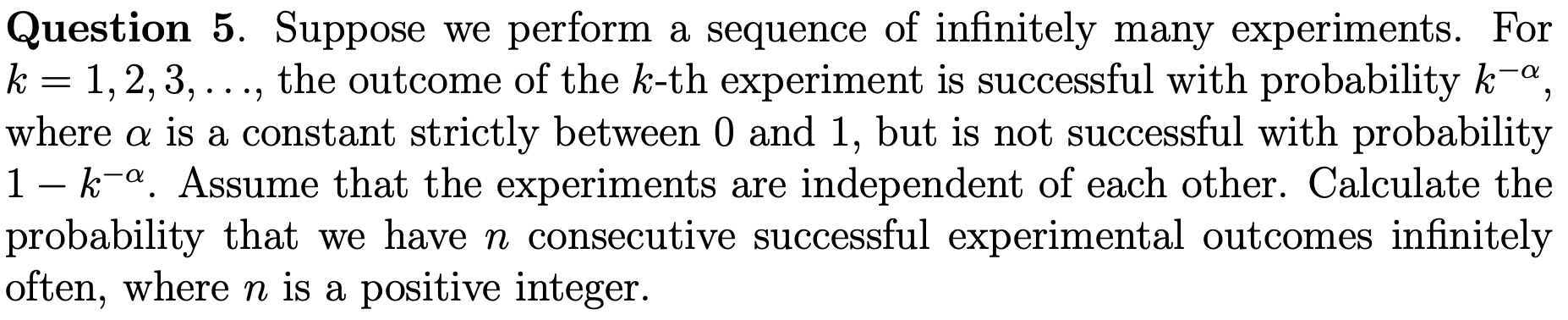 Solved Question 5. Suppose we perform a sequence of | Chegg.com