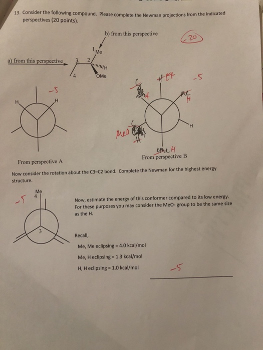 Solved 13. Consider the following compound. Please complete | Chegg.com
