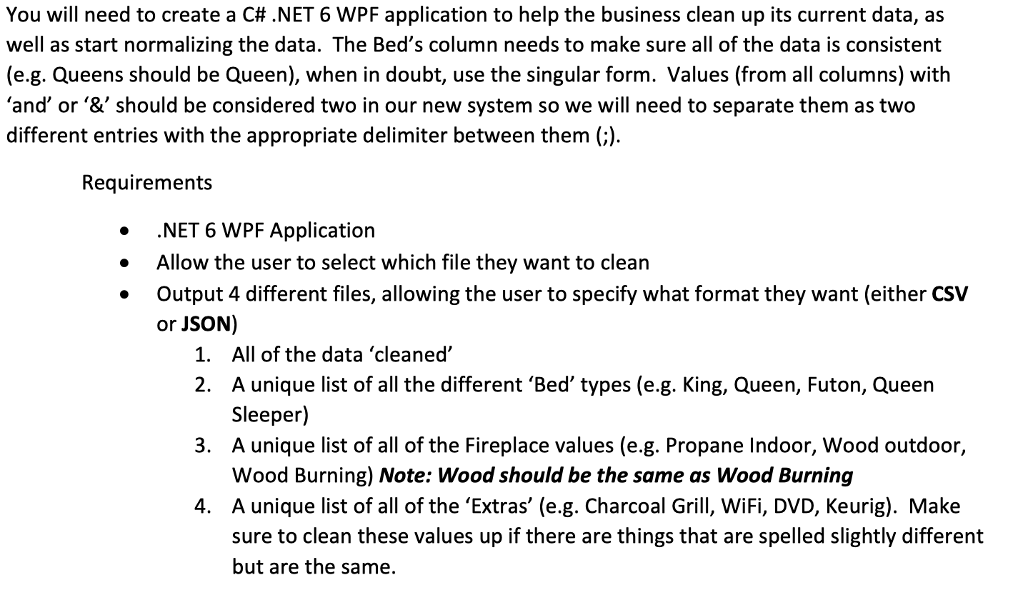 'ou will need to create a C\# .NET 6 WPF application | Chegg.com