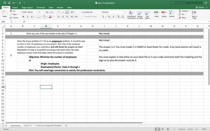 Solved You are being provided an Excel file. Make sure you | Chegg.com