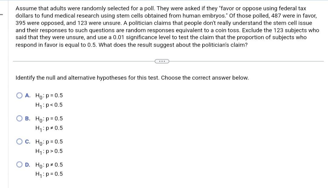 Solved Assume that adults were randomly selected for a poll. | Chegg.com